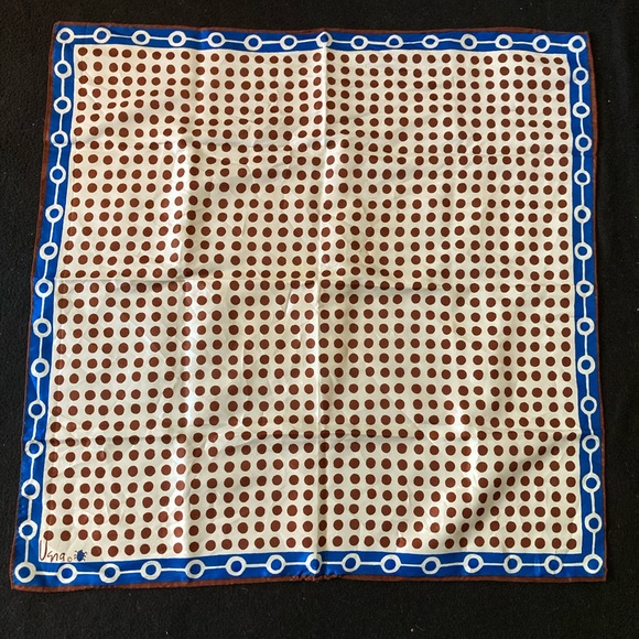 Vera Neumann | Accessories | Vintage Vera Scarf Blue And Brown ...